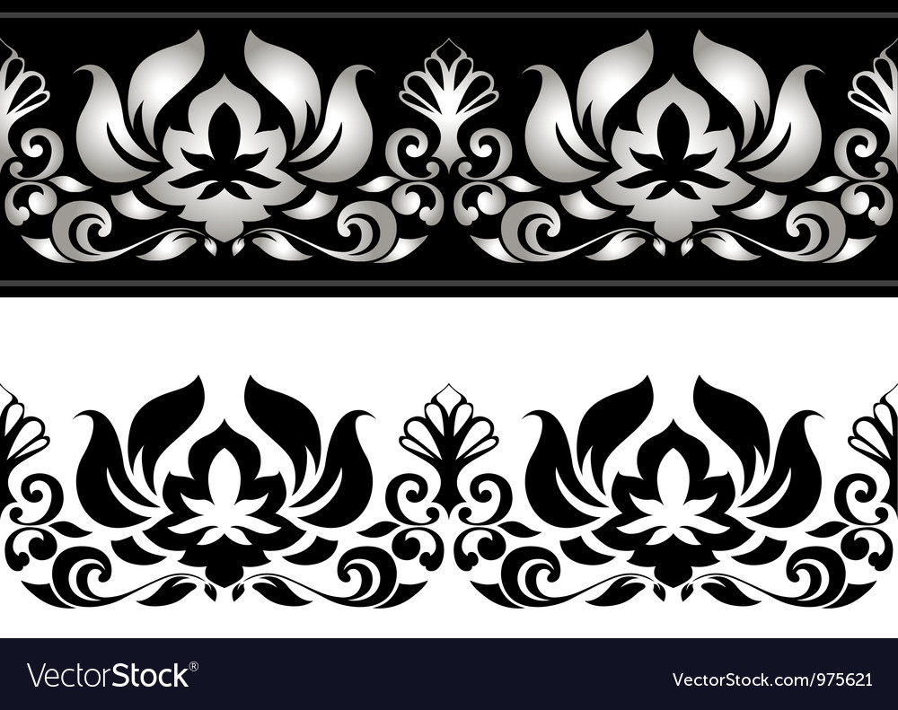 Floral Pattern Border Vector