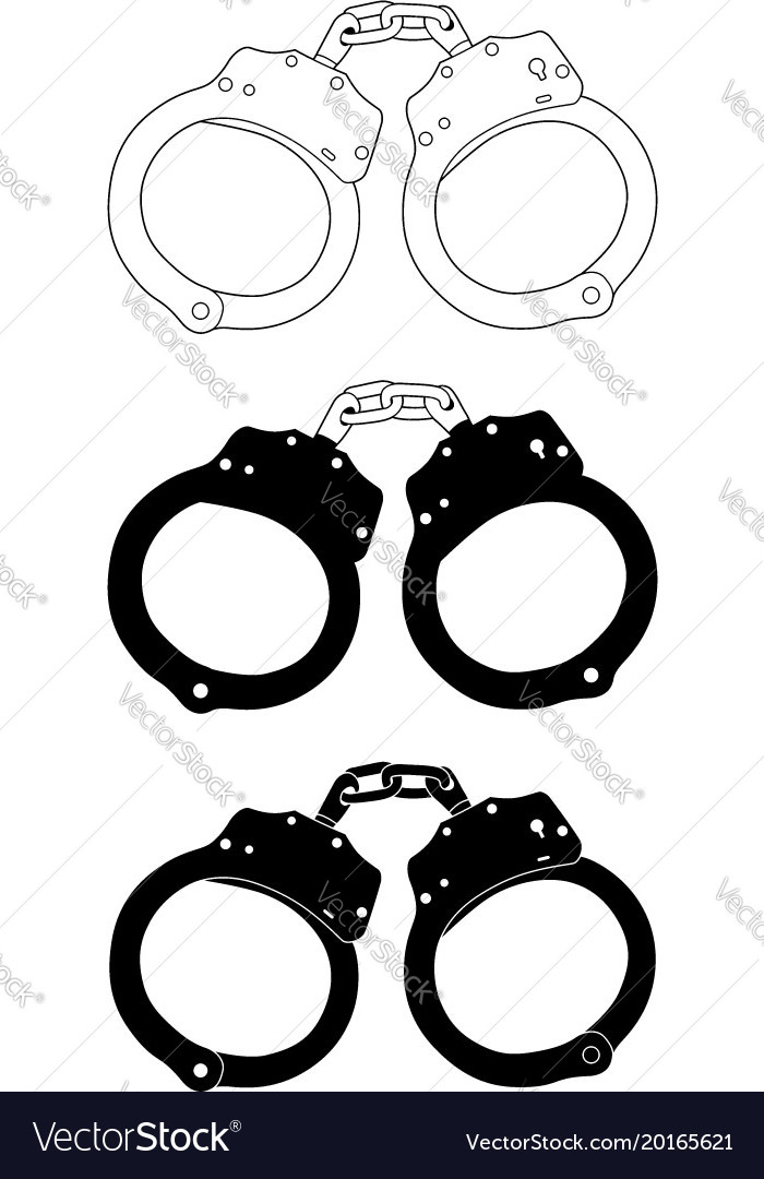 Handcuffs1 Royalty Free Vector Image - VectorStock