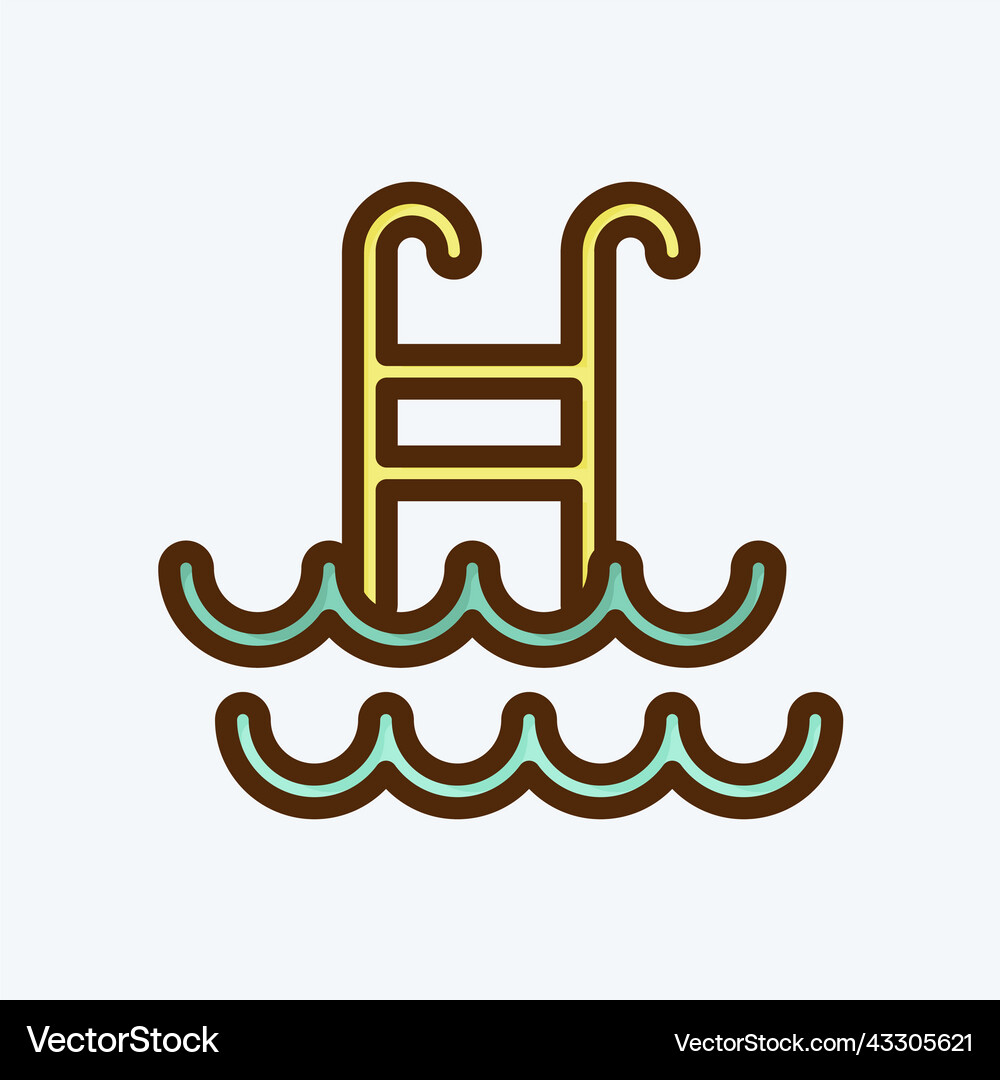 Icon swimming suitable for healthy symbol flat Vector Image
