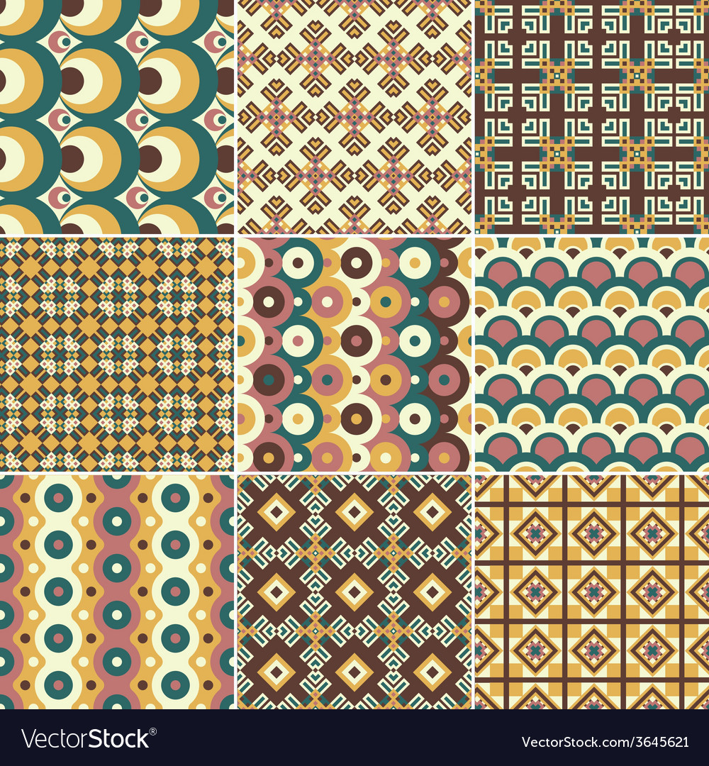 Pattern set Royalty Free Vector Image - VectorStock