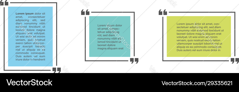 Quote text bubble or note box template Royalty Free Vector