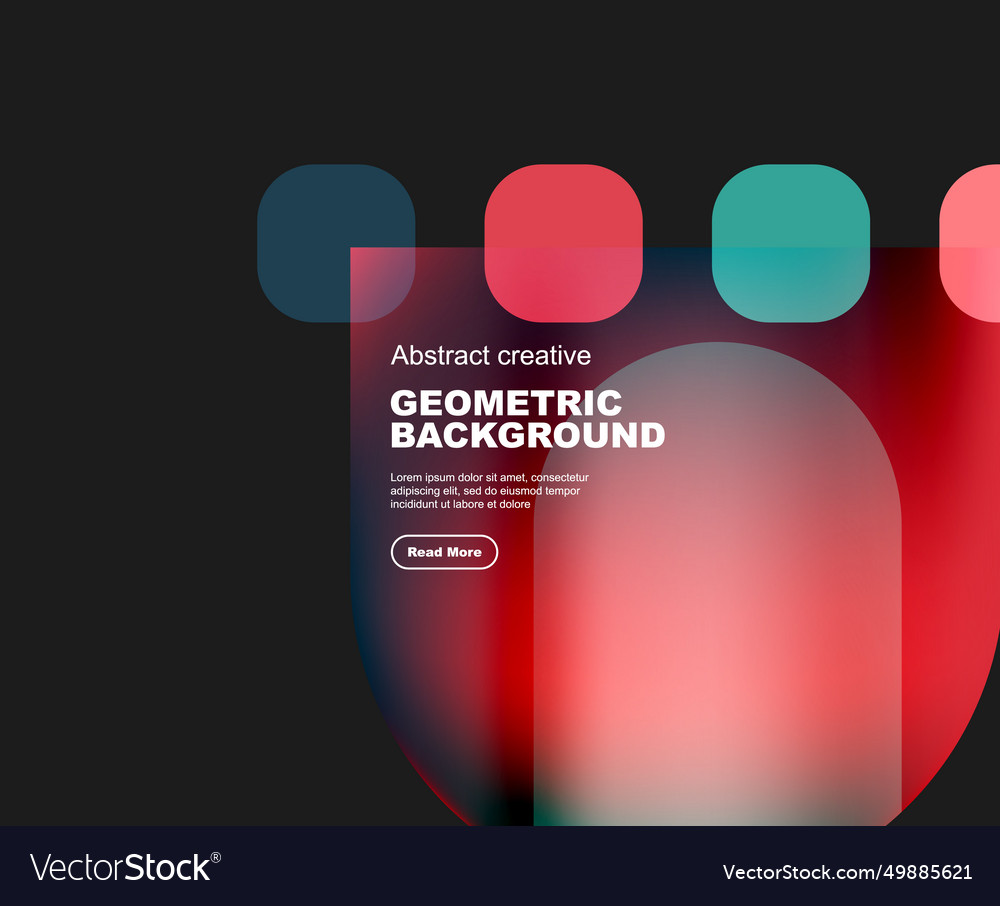 Round triangle and square composition Royalty Free Vector