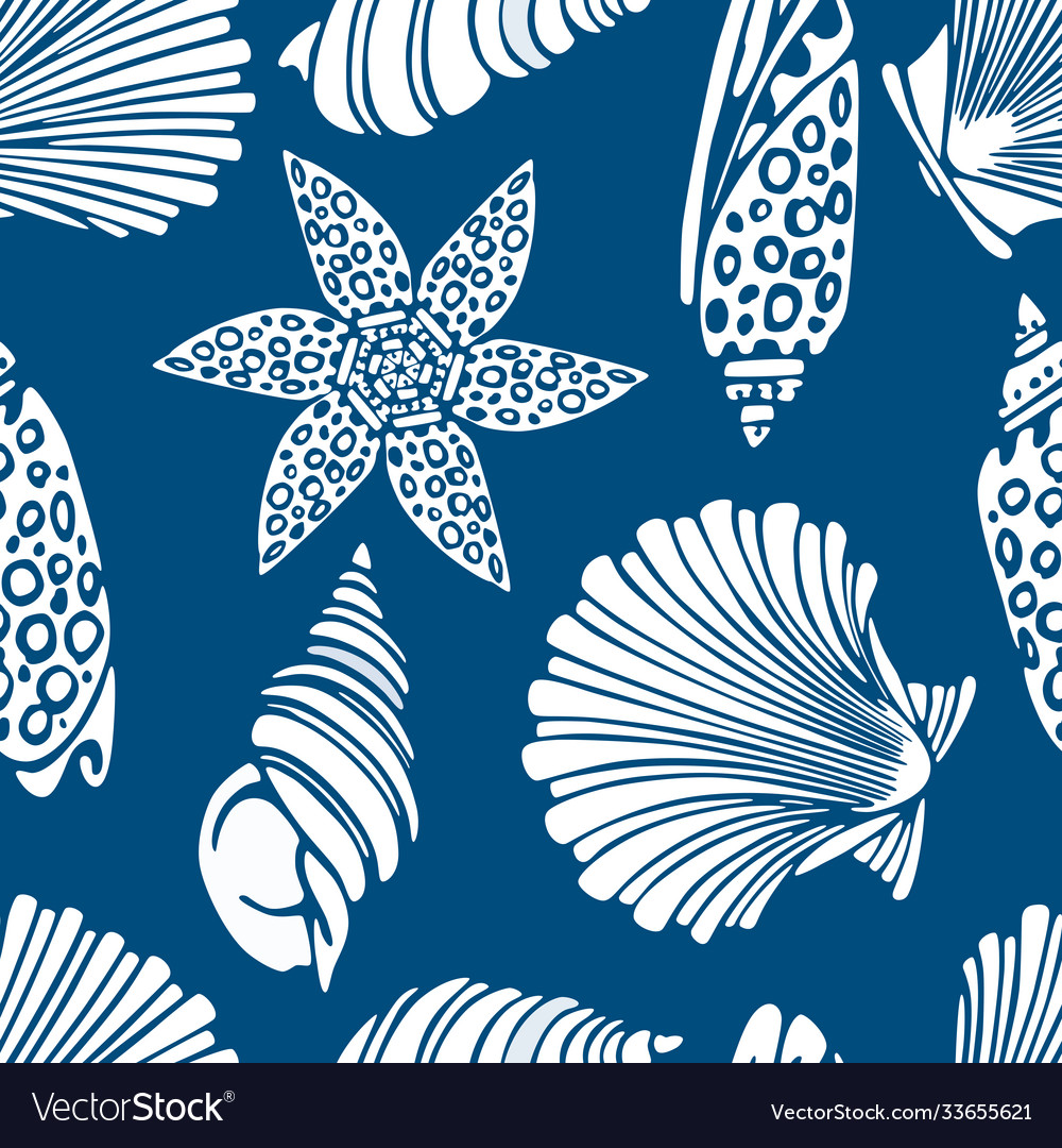 Seamless pattern silhouettes various Royalty Free Vector