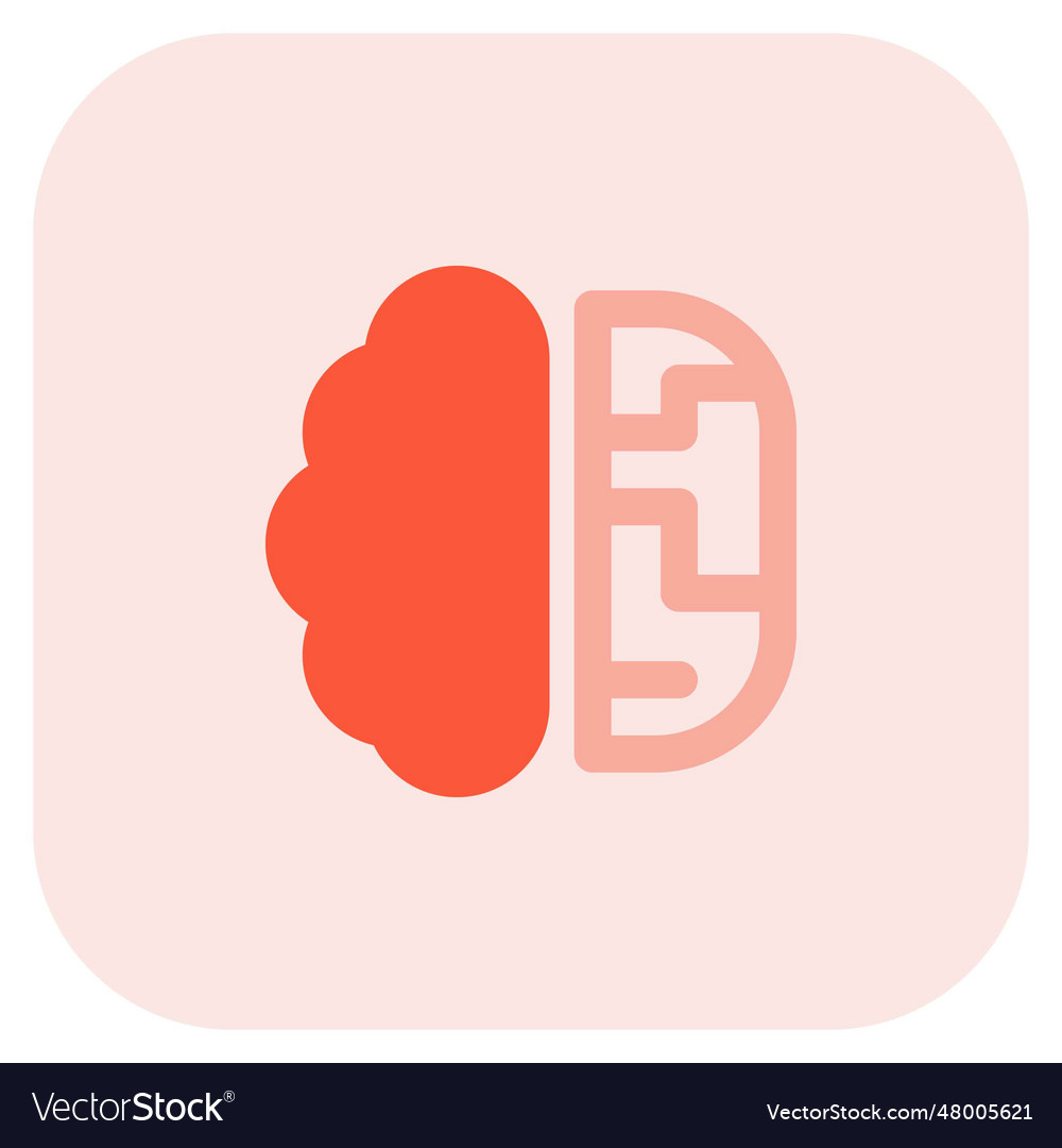 Smart brain a programmed software in cyberspace Vector Image