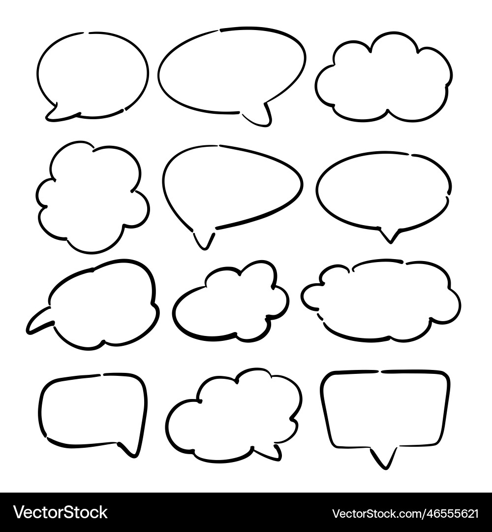 Speech symbol talk and thinking bubble Royalty Free Vector