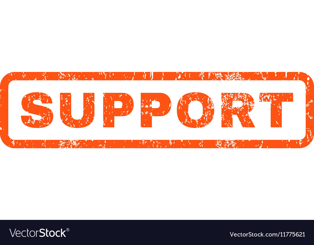 Support rubber stamp Royalty Free Vector Image
