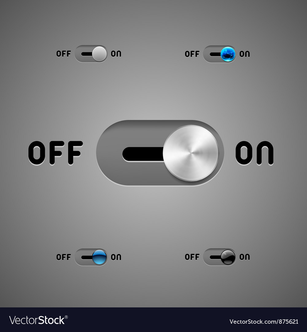 Switch buttons Royalty Free Vector Image - VectorStock