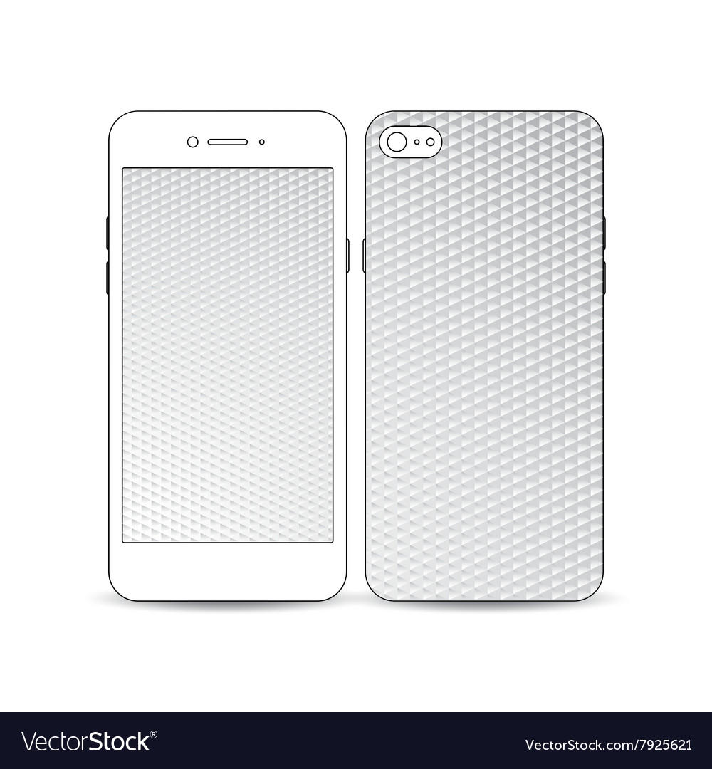 White mobile smartphone with an example Royalty Free Vector