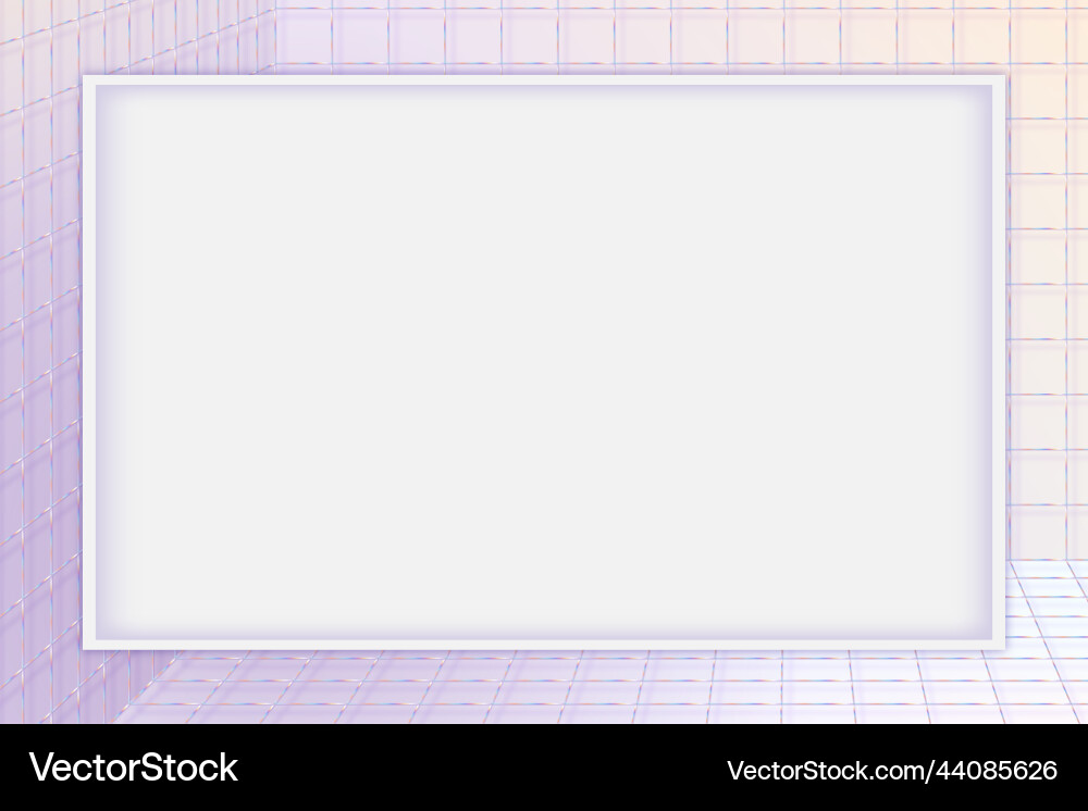 3d pastel grid patterned frame Royalty Free Vector Image
