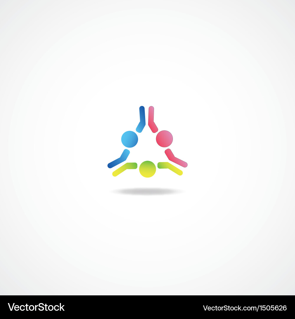 Abstract colorful people symbols Royalty Free Vector Image