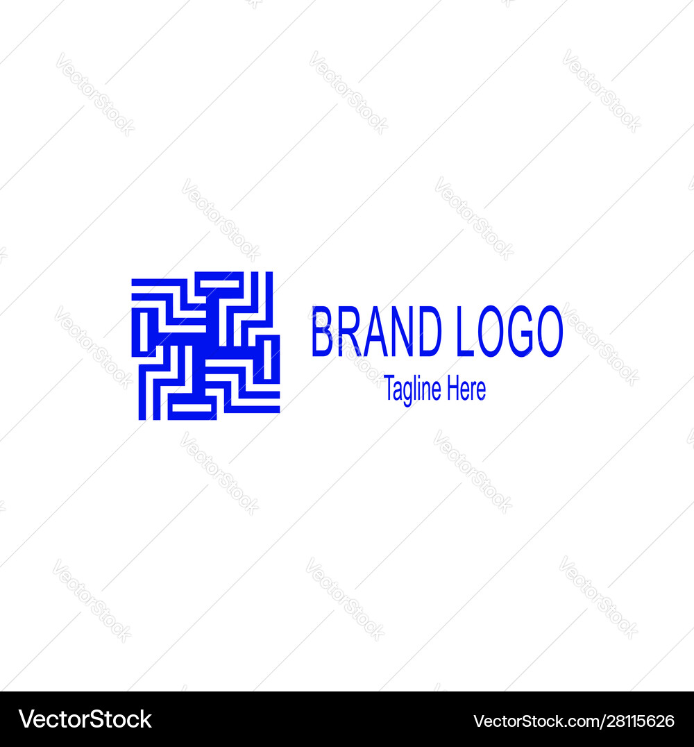 Abstract geometric business logo Royalty Free Vector Image
