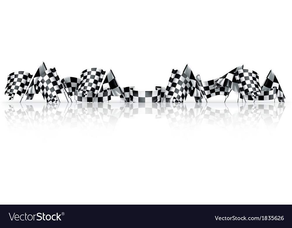 Checkered flags Royalty Free Vector Image - VectorStock