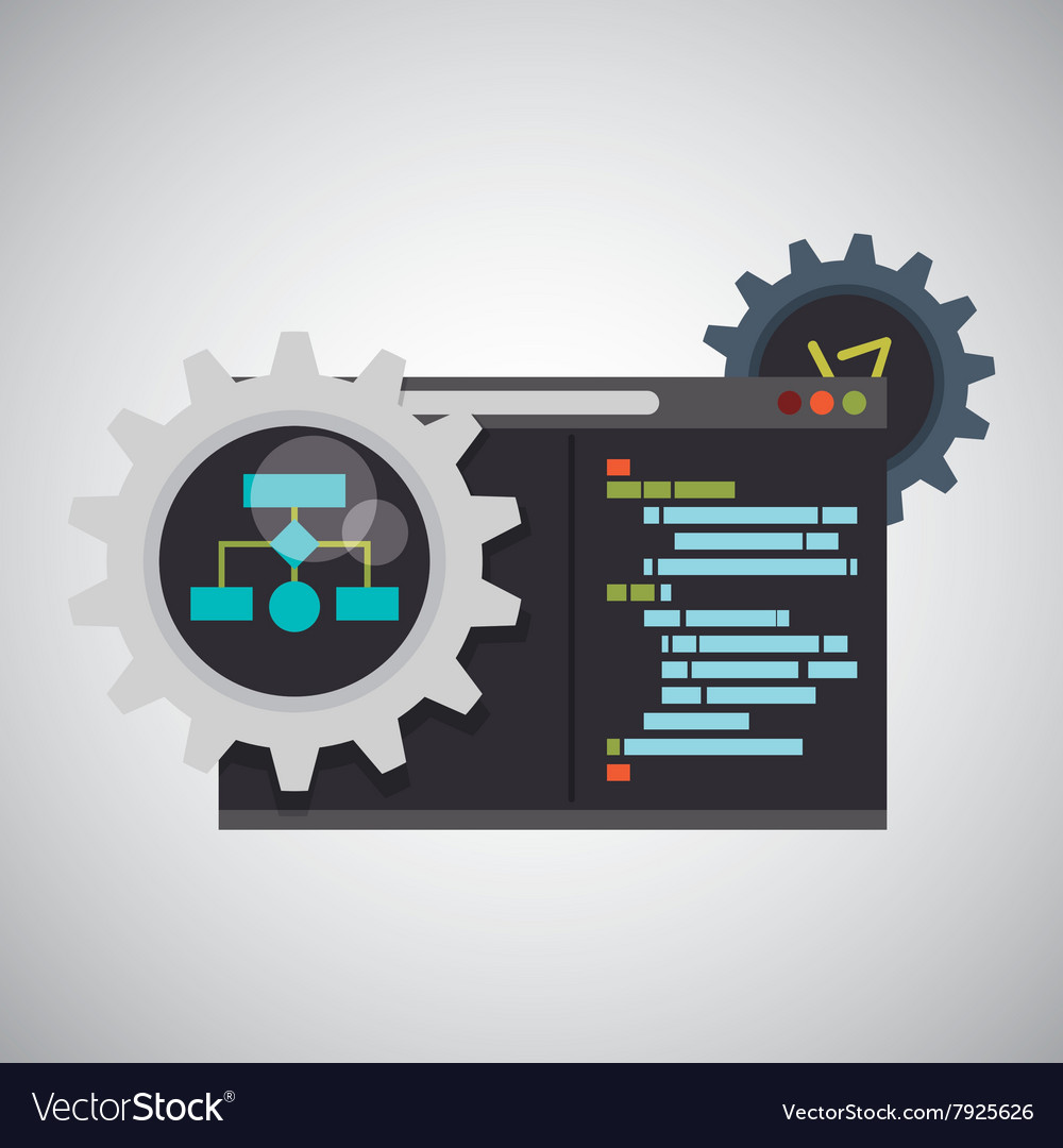 Development and software design Royalty Free Vector Image