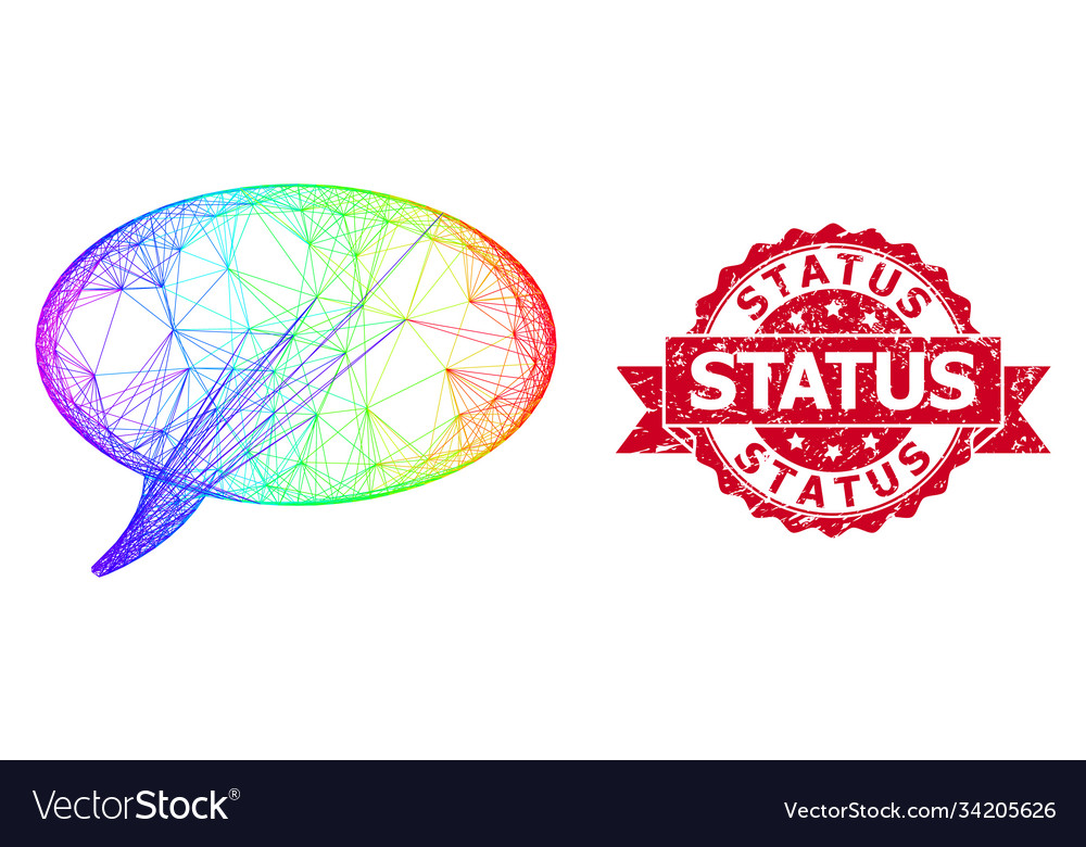 Distress status stamp and multicolored hatched Vector Image Distress status stamp and multicolored hatched Vector Image