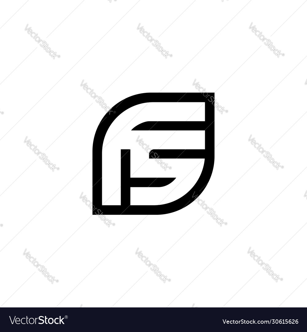 Fs letter logo design f a icon Royalty Free Vector Image