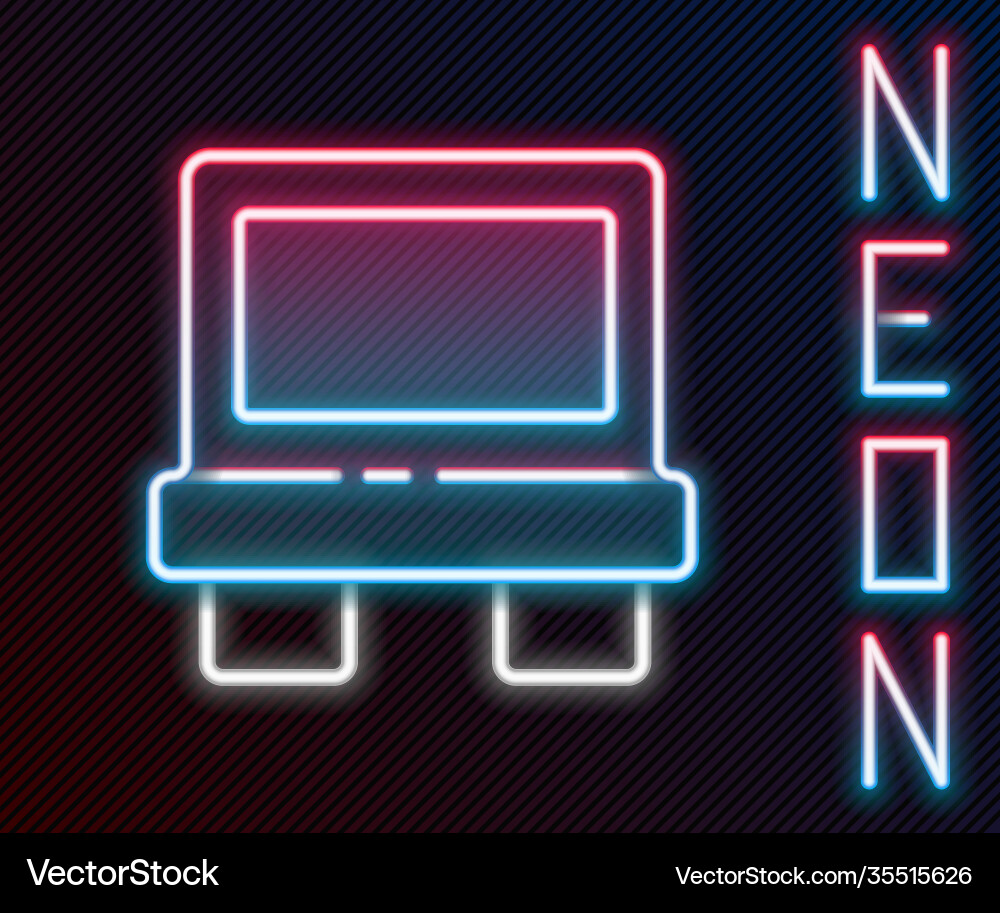 Glowing neon line fuse electrical protection Vector Image