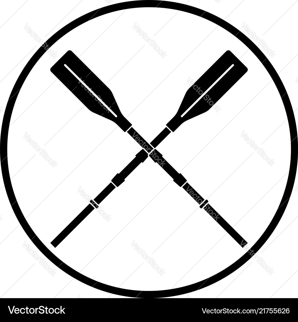 Icon of boat oars Royalty Free Vector Image - VectorStock
