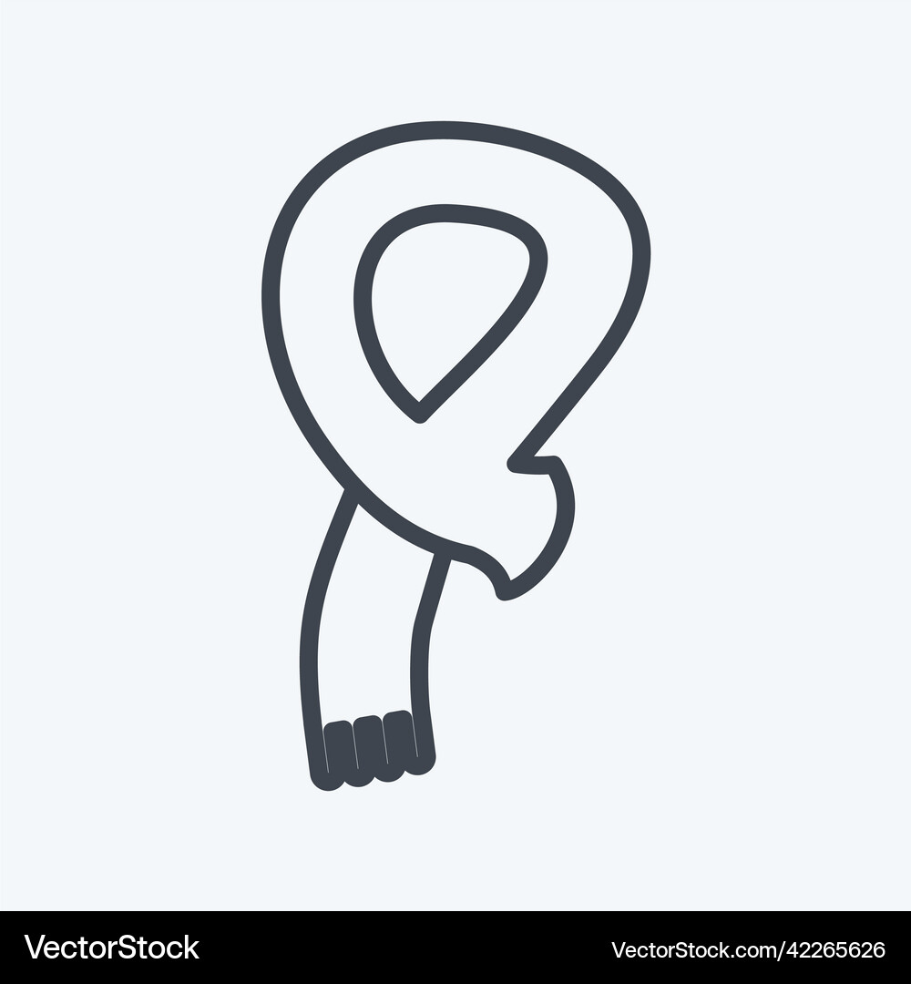 Icon scarf suitable for men accessories symbol Vector Image