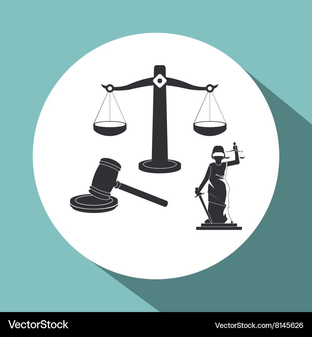 Law and justice balance design Royalty Free Vector Image