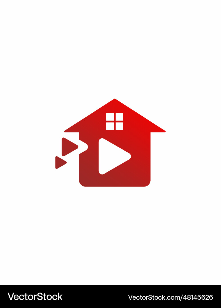 Play house logo design home with concep Royalty Free Vector