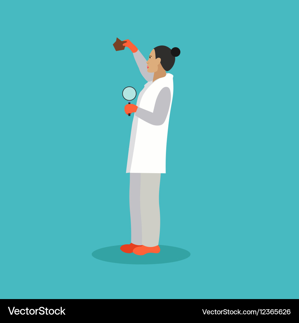 Researcher woman Royalty Free Vector Image - VectorStock