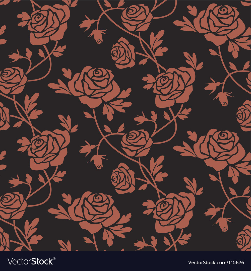Roses pattern Royalty Free Vector Image - VectorStock