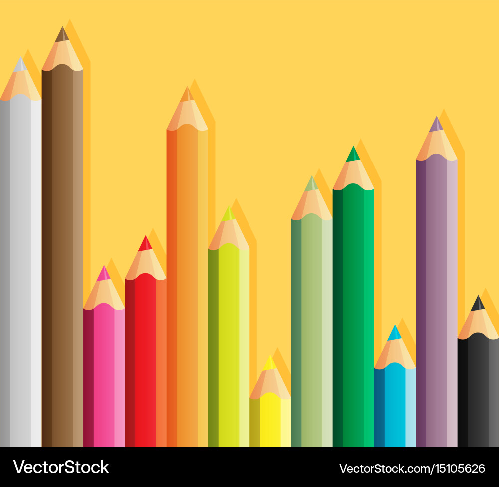 Set of colored pencils Royalty Free Vector Image