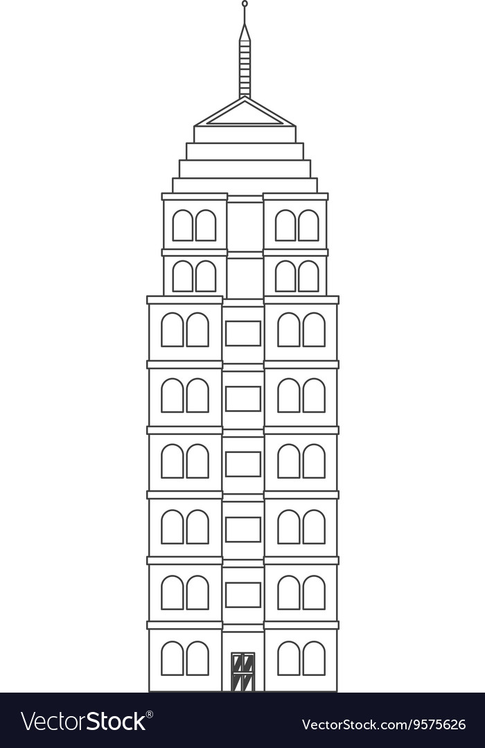 Tall building icon Royalty Free Vector Image - VectorStock