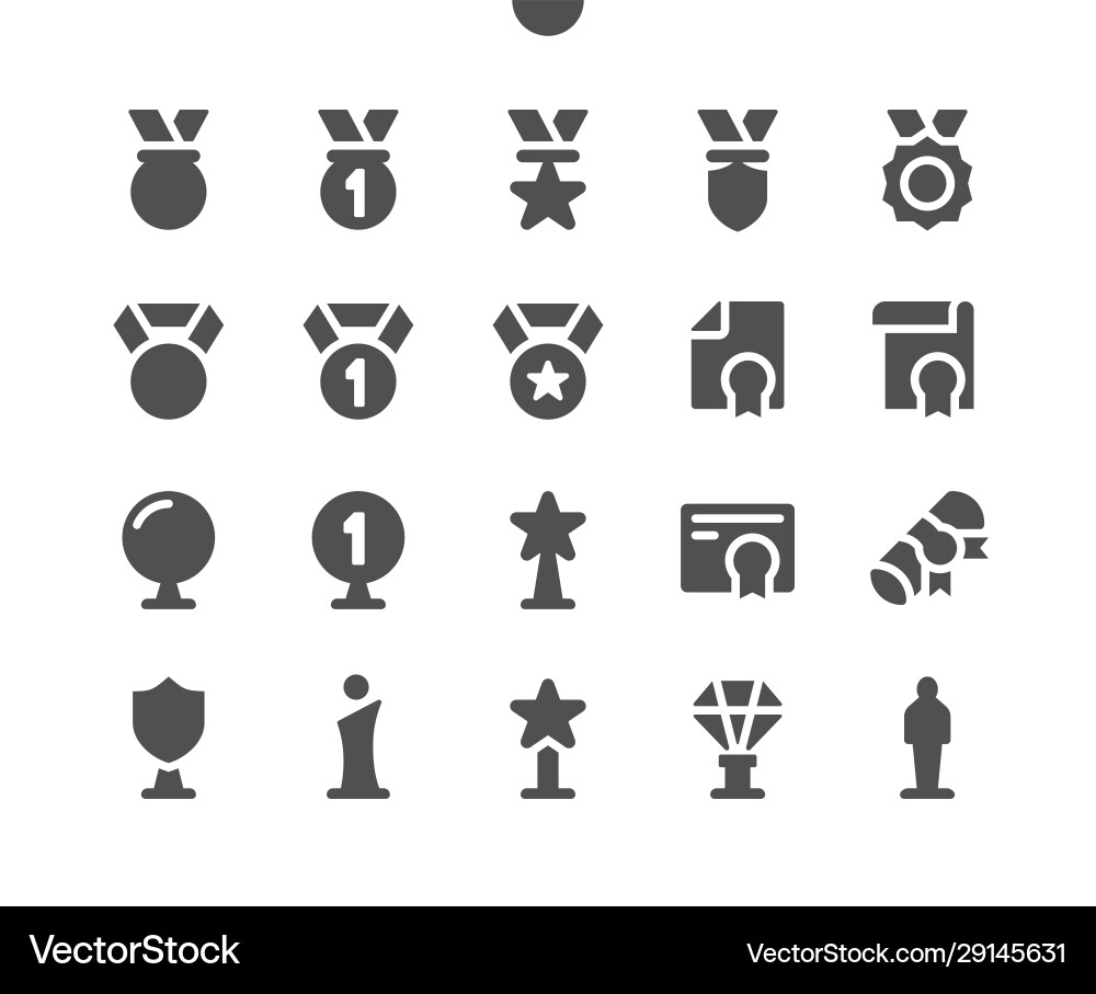 Awards v3 ui pixel perfect well-crafted Royalty Free Vector