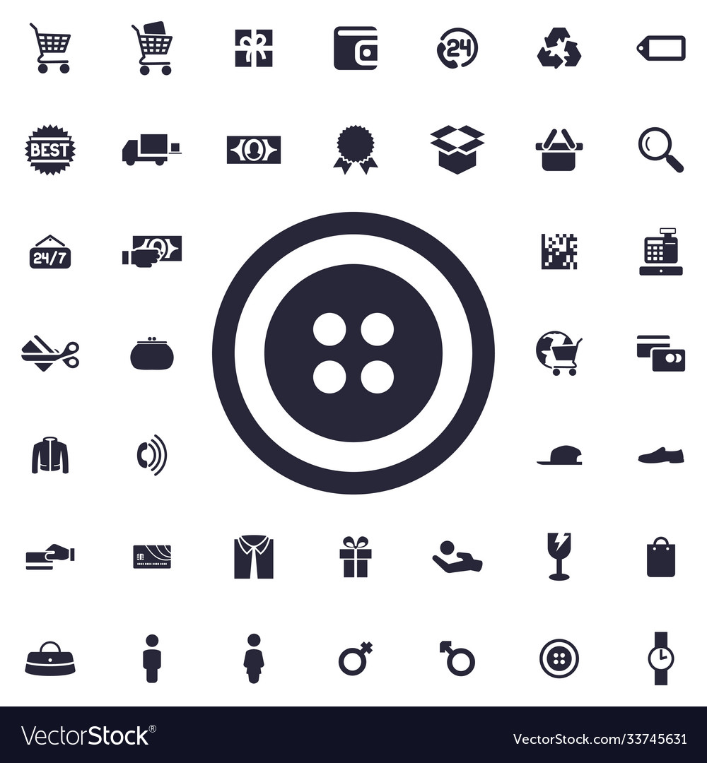 Button icon Royalty Free Vector Image - VectorStock