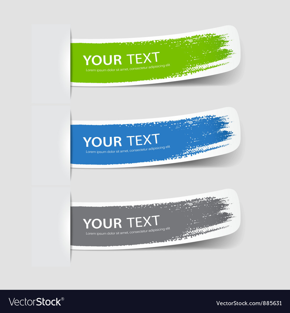 Collection label paper brush stroke Royalty Free Vector Collection label paper brush stroke Royalty Free Vector