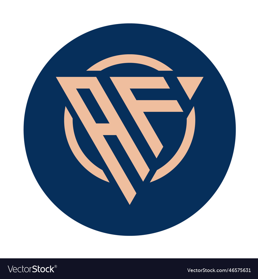 Creative simple initial monogram af logo designs Vector Image