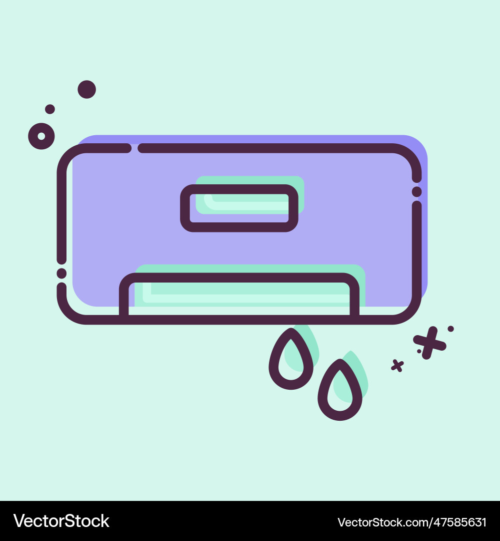 Icon air conditioning water related to air Vector Image