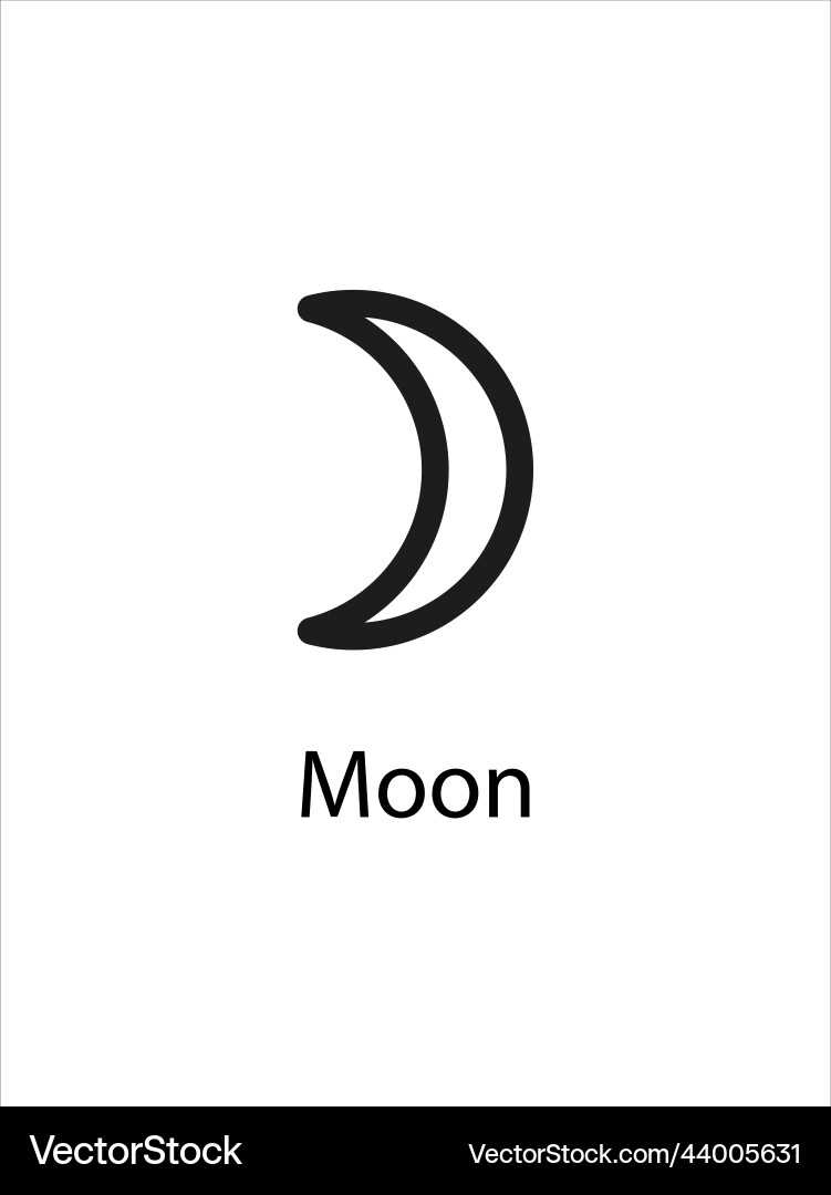 Moon symbol of planets Royalty Free Vector Image