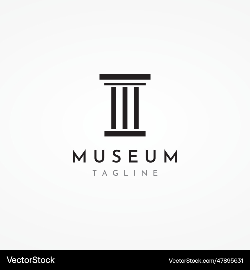 Museums museum columns museum lines museum pillar Vector Image