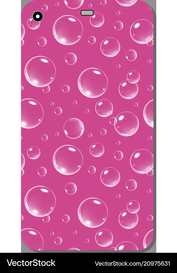 Purple sparkling phone case template cover Vector Image