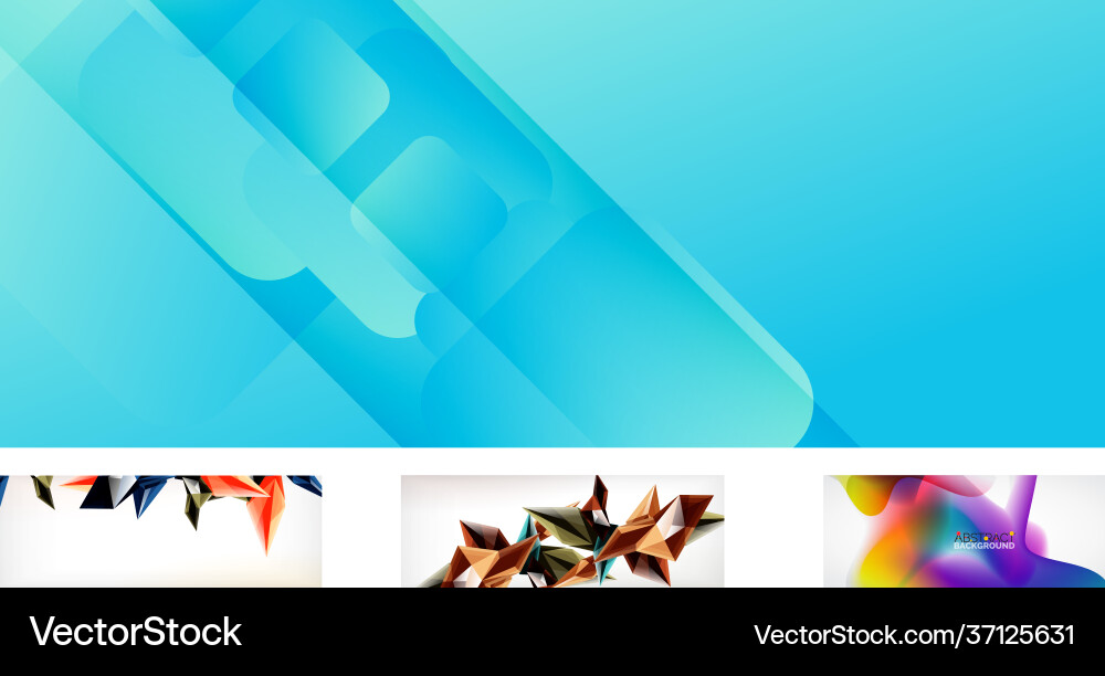 Set abstract backgrounds various design Royalty Free Vector