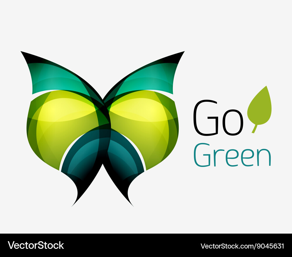 Shiny leaf icon Royalty Free Vector Image - VectorStock