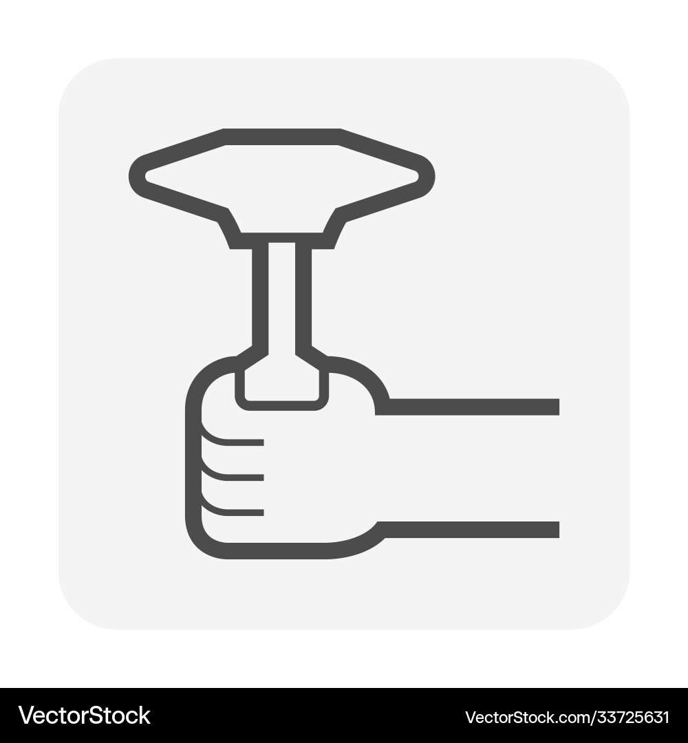 Steel hammer for industrial work icon design Vector Image