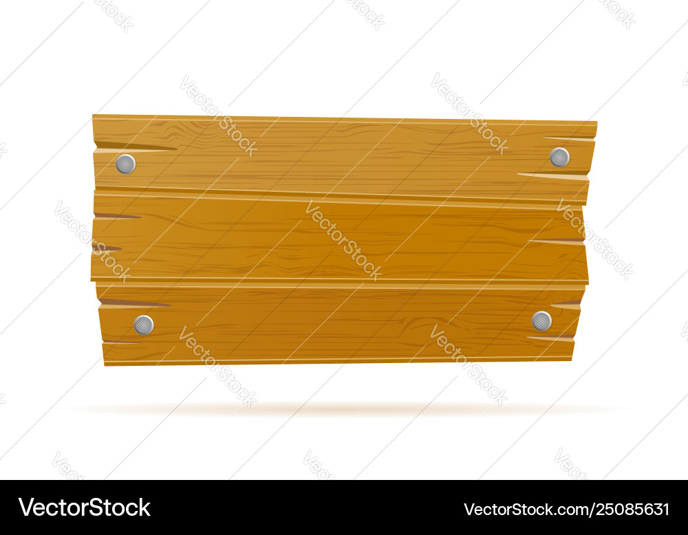 Wooden old retro vintage board empty template Vector Image
