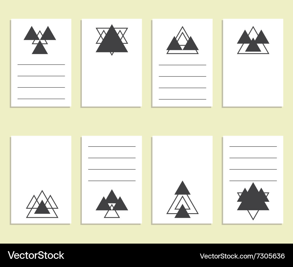 Collection of hand drawn creative journaling cards