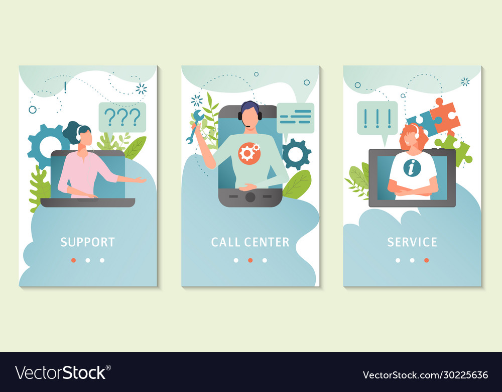 Customer support service call center client Vector Image
