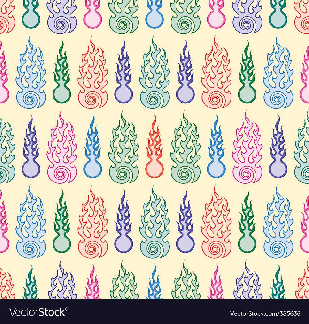 Flames pattern Royalty Free Vector Image - VectorStock