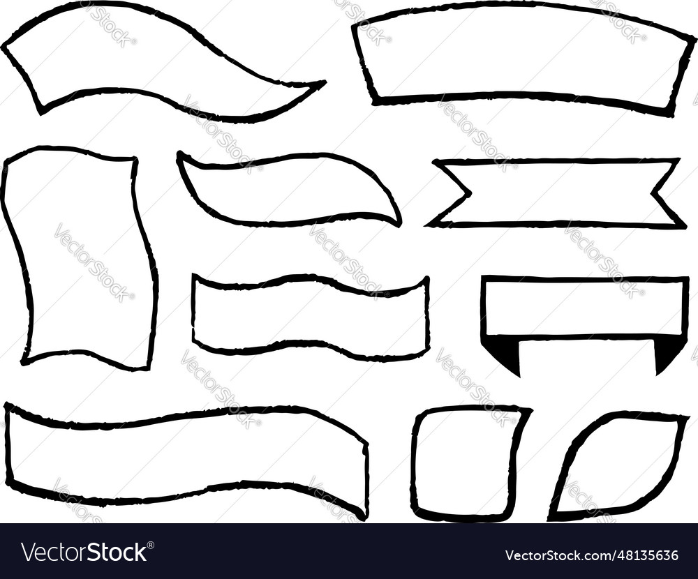 Hand drawn comic shape design Royalty Free Vector Image