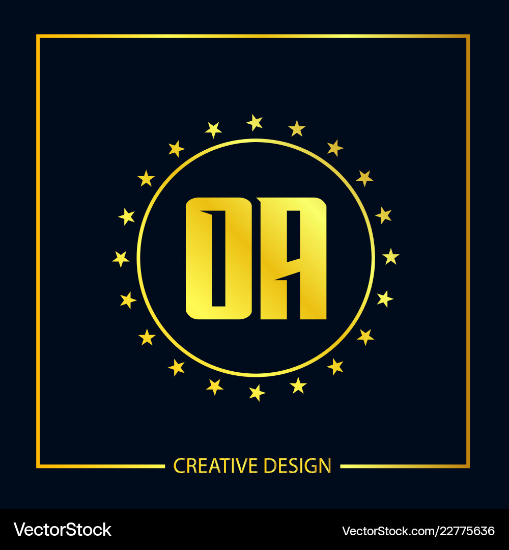 Initial letter oa logo template design Royalty Free Vector