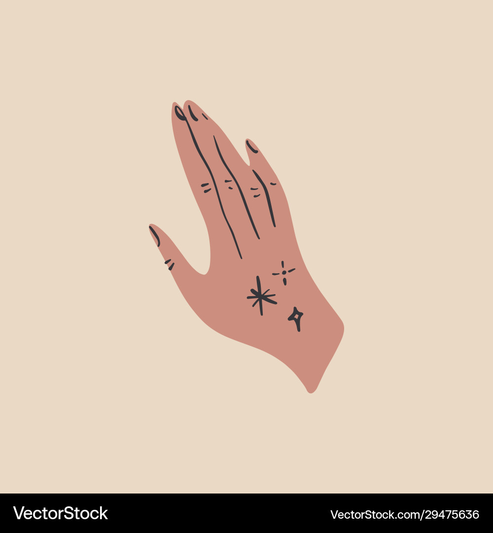 Magical hand minimalist flat isolated for blog Vector Image