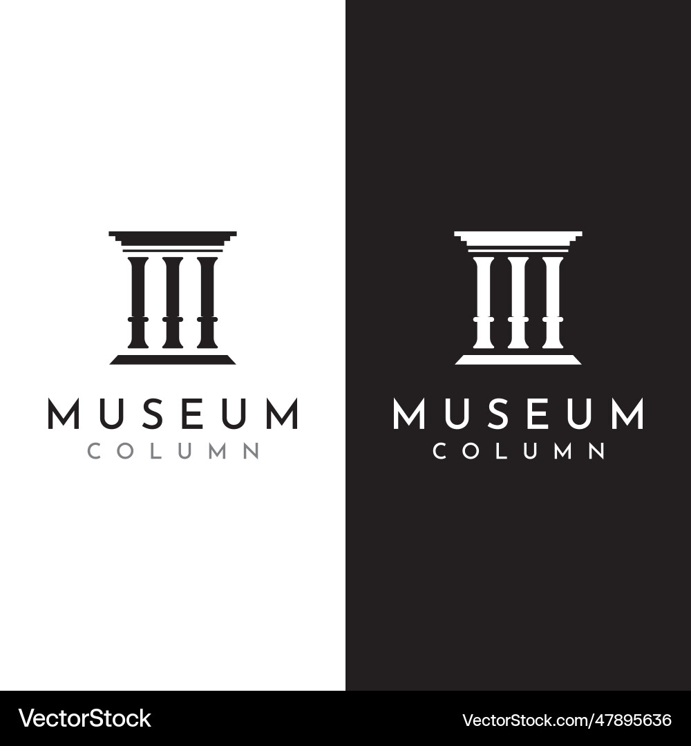 Museums museum columns museum lines museum pillar Vector Image