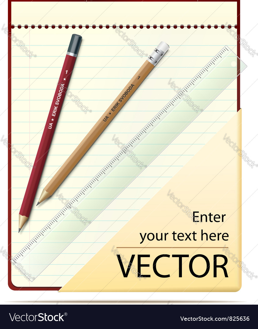 Notepad Royalty Free Vector Image - VectorStock