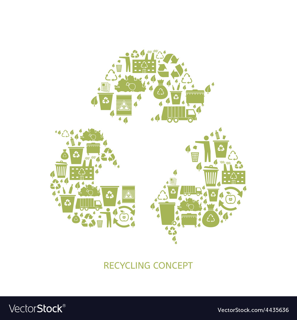 Recycling Icons - Waste Management Royalty Free Vector Image