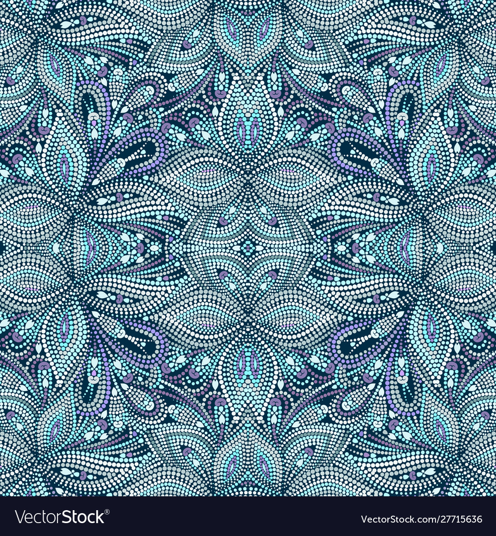 Seamless dotty blue pattern Royalty Free Vector Image